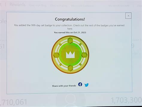 finally got that sweet 999 day badge 😁🤘🏻 r microsoftrewards