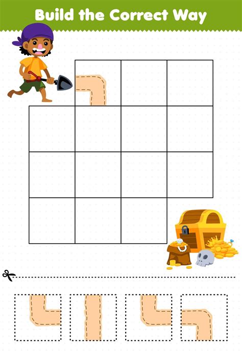 Bildung Spiel zum Kinder bauen das richtig Weg Hilfe süß Karikatur