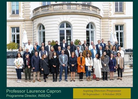 Congratulations To The Recent Graduates Of The Aspiring Directors Programme At Insead We Had A