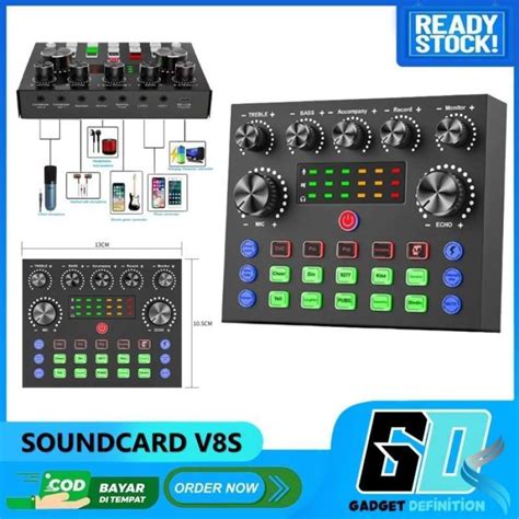 Jual Live Mixer Audio Usb External Soundcard Broadcast Microphone V