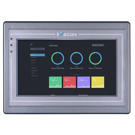 Hmi With Touch Screen Pi8070 Series Wecon Technology Co Ltd Panel Mount 800 X 480 Arm