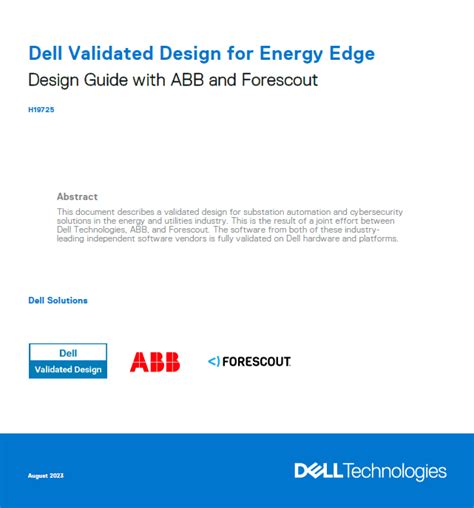 Dell Validated Design For Energy Edge Design Guide With Abb And