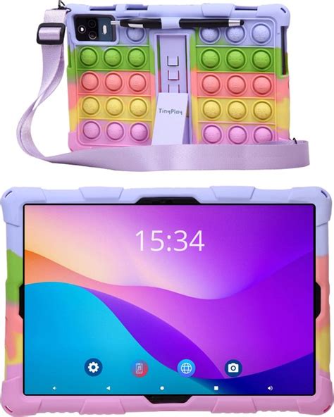 TinyPlay Kindertablet Maxi Rainbow Edition 10 Inch 64GB 64SD 4GB