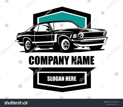 Muscle Car Silhouette Logo Vector Concept Stock Vector Royalty Free