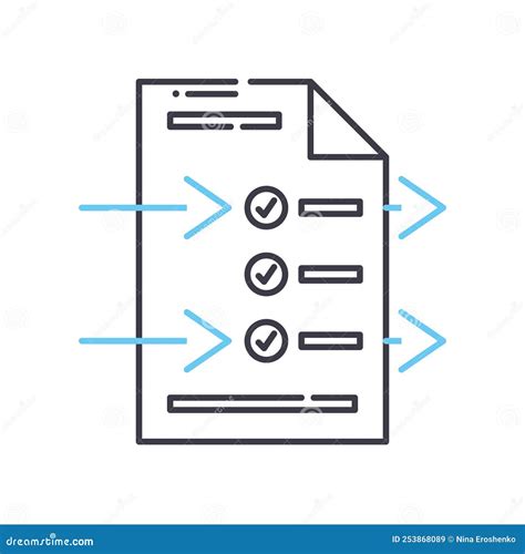 Sprint Backlog Line Icon Outline Symbol Vector Illustration Concept Sign Stock Vector