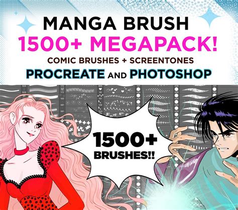 Manga Brush Megapack Plus Photoshop And Procreate Version 50