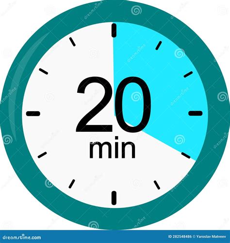 Clock 20 Minutes Stock Vector Illustration Of Number 282548486