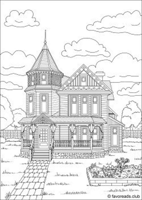 Beautiful Houses Bundle 10 Printable Adult Coloring Pages From