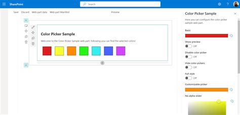 Overview Of The Color Picker Control From The Pnp Property Controls I