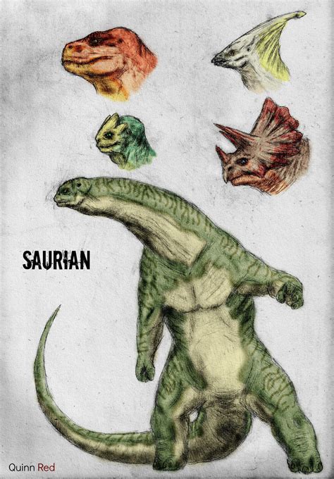 Ckc Alien Races Saurian Colored By Quinn Red On Deviantart