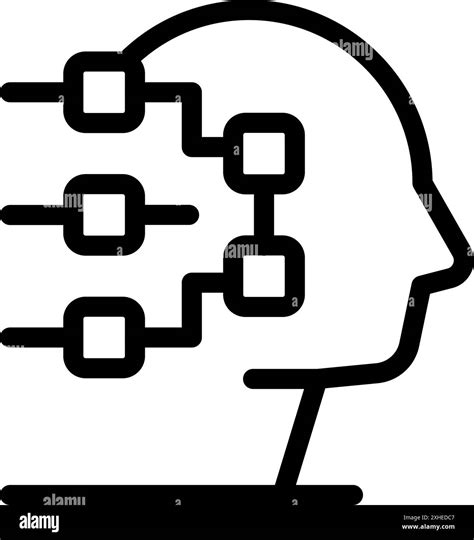 Human Head Silhouette With A Neural Network Processing Data