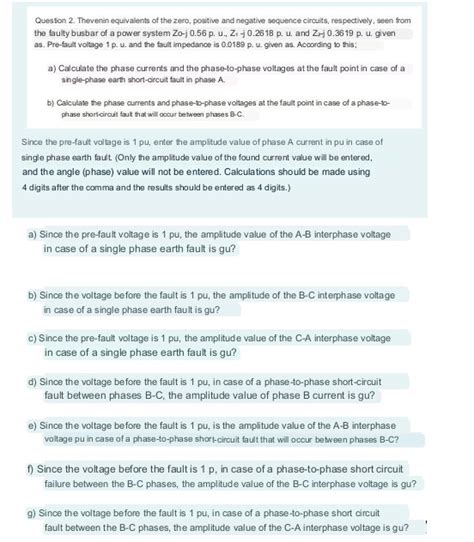 Solved Question 2 Thevenin Equivalents Of The Zero