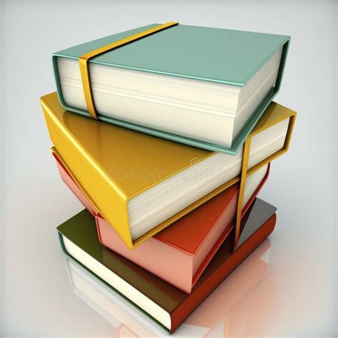 Books Stacked On Top Of Each Other Created With Generative Ai Stock