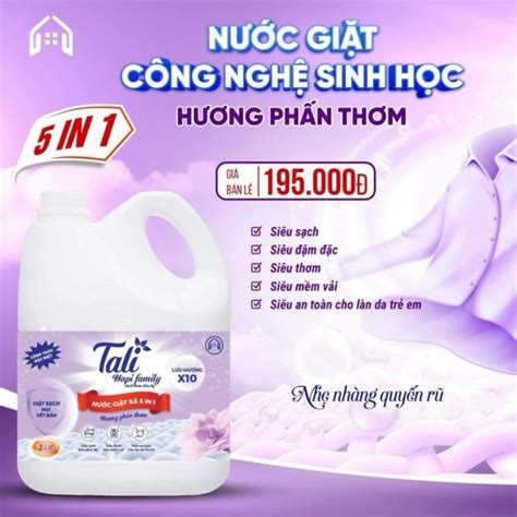 Nước giặt xả Tali Hapi Family công nghệ sinh học dùng được cho cả người