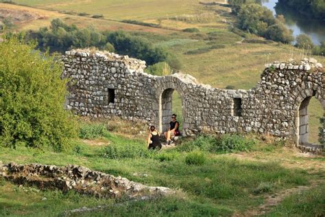 September 19 2023 Shkoder Albania People Visit The The Walls Of