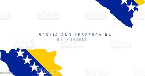 Sfondo Della Mappa Della Bandiera Della Bosniaerzegovina Bandiera Del