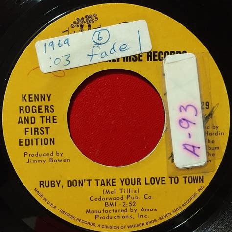 Albúm Ruby don t take your love to town de Kenny Rogers The First