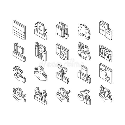 Soil Testing Nature Collection Isometric Icons Set Vector Stock Vector Illustration Of