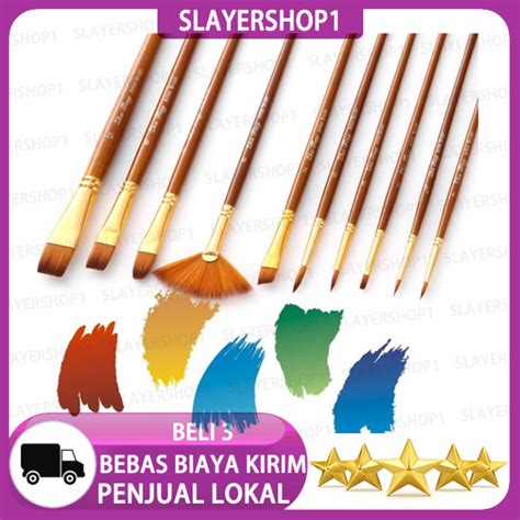 Slayershop 106 Buah Set Kuas Lukis Kit Kuas Artis Beberapa Kuas Media