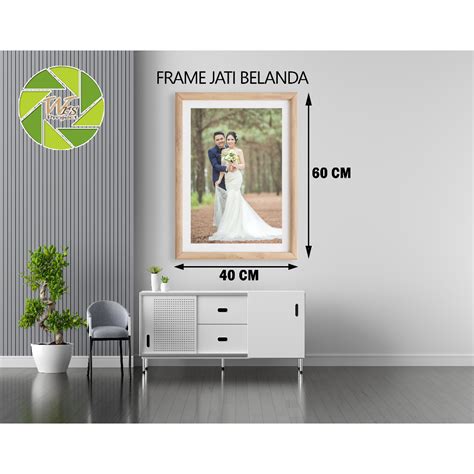 Jual Cetak Foto Bingkai Kayu Jati Belanda Ukuran 40x60 Cm 20r