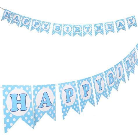 선물데이 생일파티가랜드 페넌트 소 블루 생일 파티 이벤트 용품