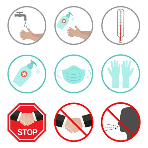 Ilustración De Un Conjunto De Prevención De Infecciones Virales