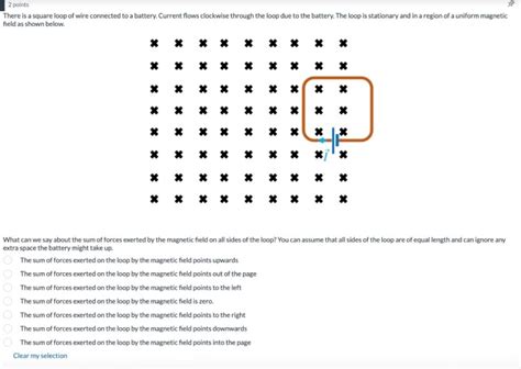 Solved PointsThere Is A Square Loop Of Wire Connected To Chegg Com