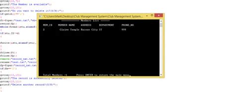 Club Management System Using C With Source Code Sourcecodester