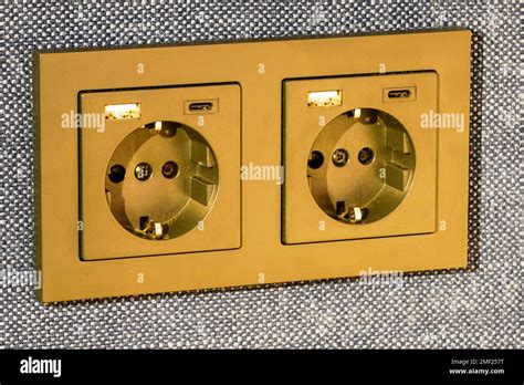 220v Usb And Usb Type C Sockets Are Built Into The Fabric Surface Of The Upholstered Furniture