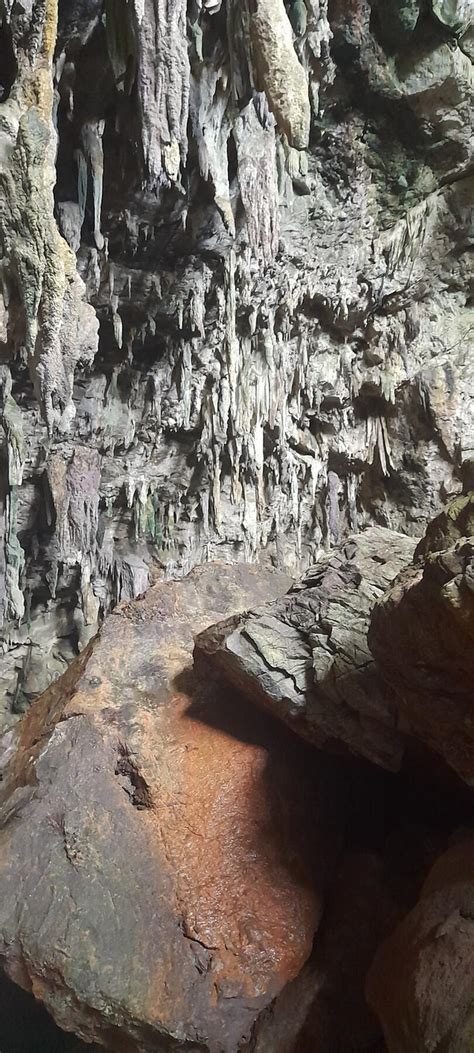 Large Irregular Stone Located In The Interior Of The Cave Stock Image