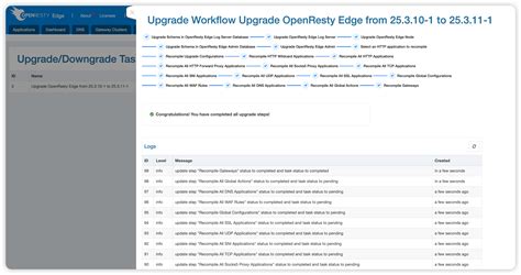 upgrade and downgrade openresty inc documentation