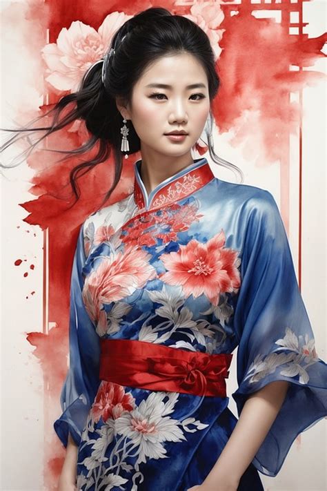 Download Ai Generated Woman Qipao Royalty Free Stock Illustration Image