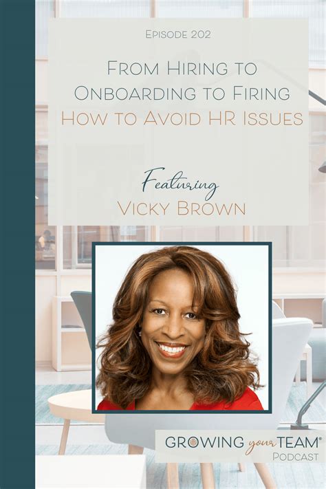 Vicky Brown Avoiding Hr Issues Hiring Onboarding And Firing