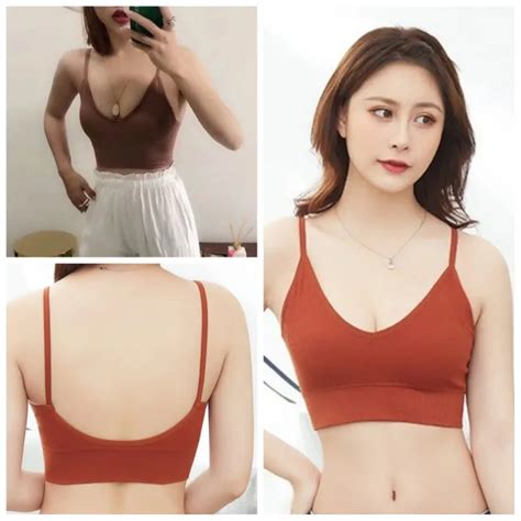 🚀 สายเดี่ยว เว้าหลัง Sexy สปอร์ตบรา เสริมฟองน้ำ ผ้านุ่ม ระบายอากาศ เกรดพรีเมี่ยม 🚀 Th