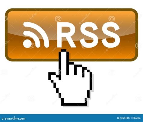 Press Rss Feed Button Stock Vector Illustration Of Internet 42644017