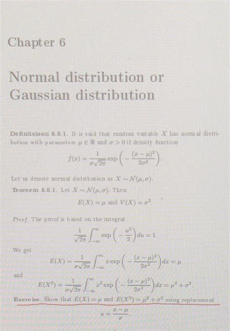 solved normal distribution or gaussian distribution