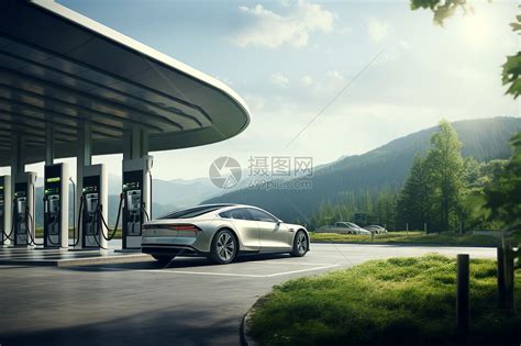 现代环保汽车充电桩图片素材 正版创意图片600469765 摄图网
