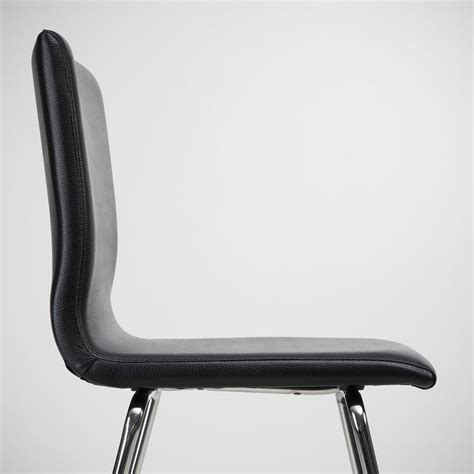 Volfgang Bar Stool With Backrest Chrome Plated Bomstad Black Ikea