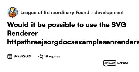 Would It Be Possible To Use The Svg Renderer Docs