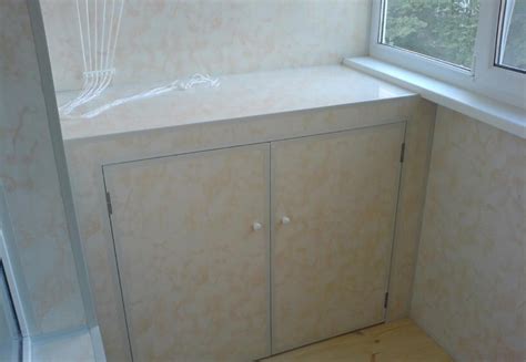 Тумба на балкон 34 фото готовые или на заказ: для хранения с полками и ...