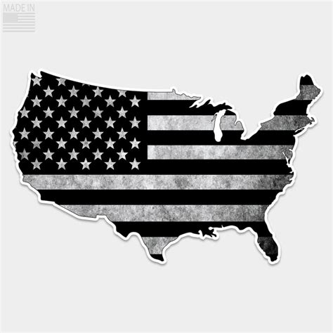 Shop Black And Gray Usa Flag Sticker Revolution Mfg