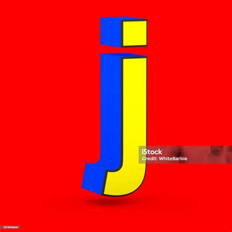 파란색과 노란색 슈퍼 히어로 J 대 소문자 빨간색 배경에 고립 0명에 대한 스톡 사진 및 기타 이미지 0명 3차원 형태 노랑 Istock