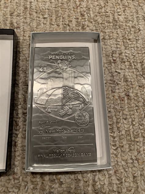 Pittsburgh Penguins Custom Commemorative Ticket Final Regular Season