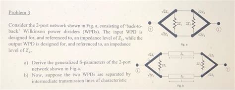 Solved Consider The 2 Port Network Shown In Fig A