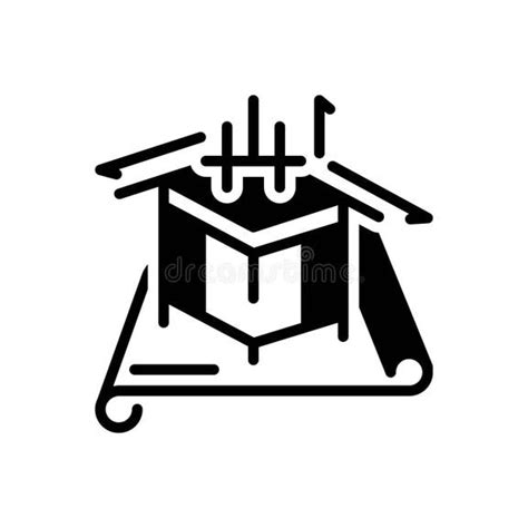 Black Solid Icon For Architecture Architect And Plan Stock