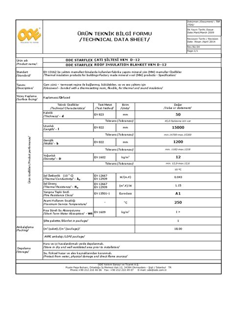 Starflex Blanket 50mm Pdf