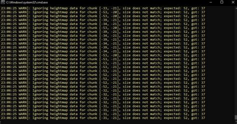 Existing Chunks With Incorrect Heightmap Formatting Causes Error