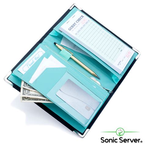 Sonic Server 5x8 11 Pocket Server Book Organizer With Double Magnetic