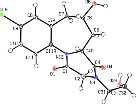 The Molecular Structure Of Compound V Showing The Atom Labelling Download Scientific