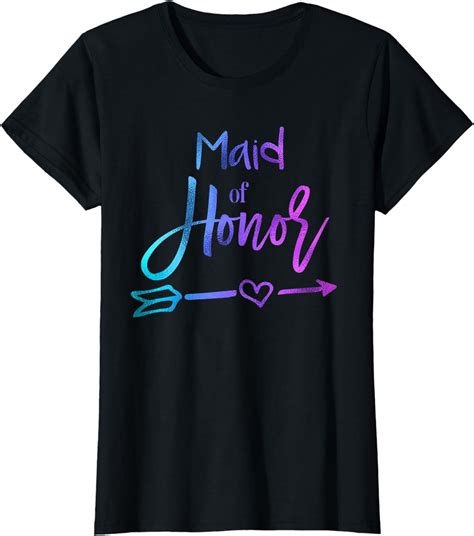 Maid Of Honor Matching Wedding T Shirt